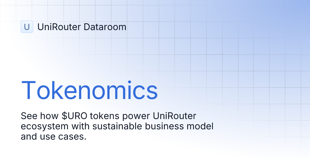 Tokenomics | UniRouter Dataroom